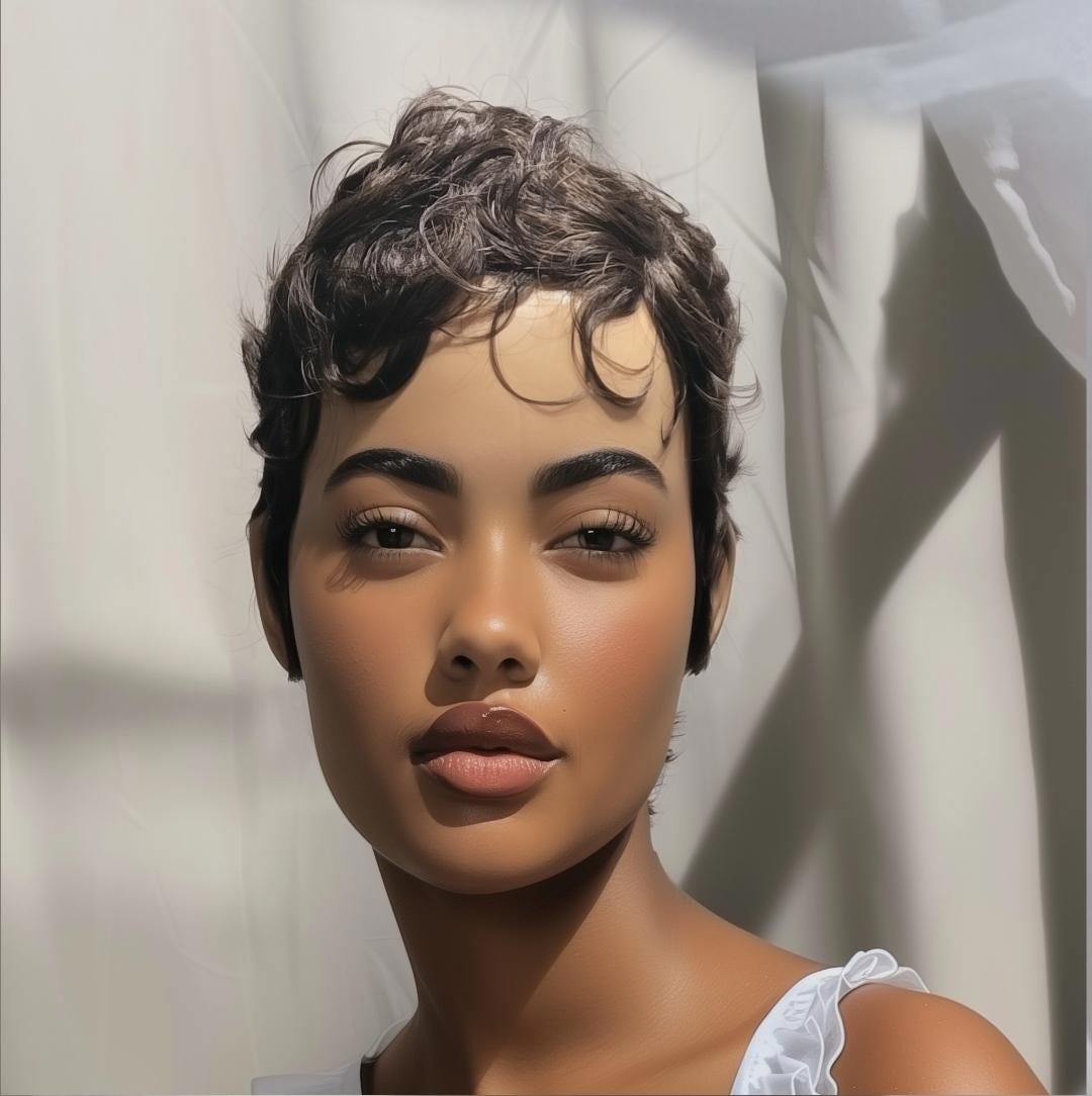 Betty Boop Wig: 1920s Glam Human Hair Pixie - Petite Iris - Etsy