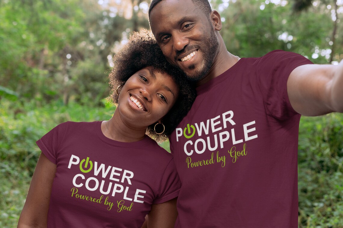 Power Couple Powered by God SVG PNG and Mockup - Etsy UK