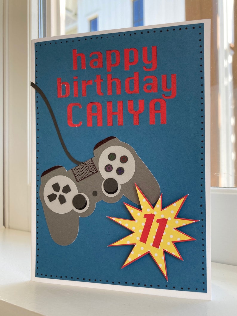 Custom Happy Birthday Gamer Card Handmade Paper Card - Etsy