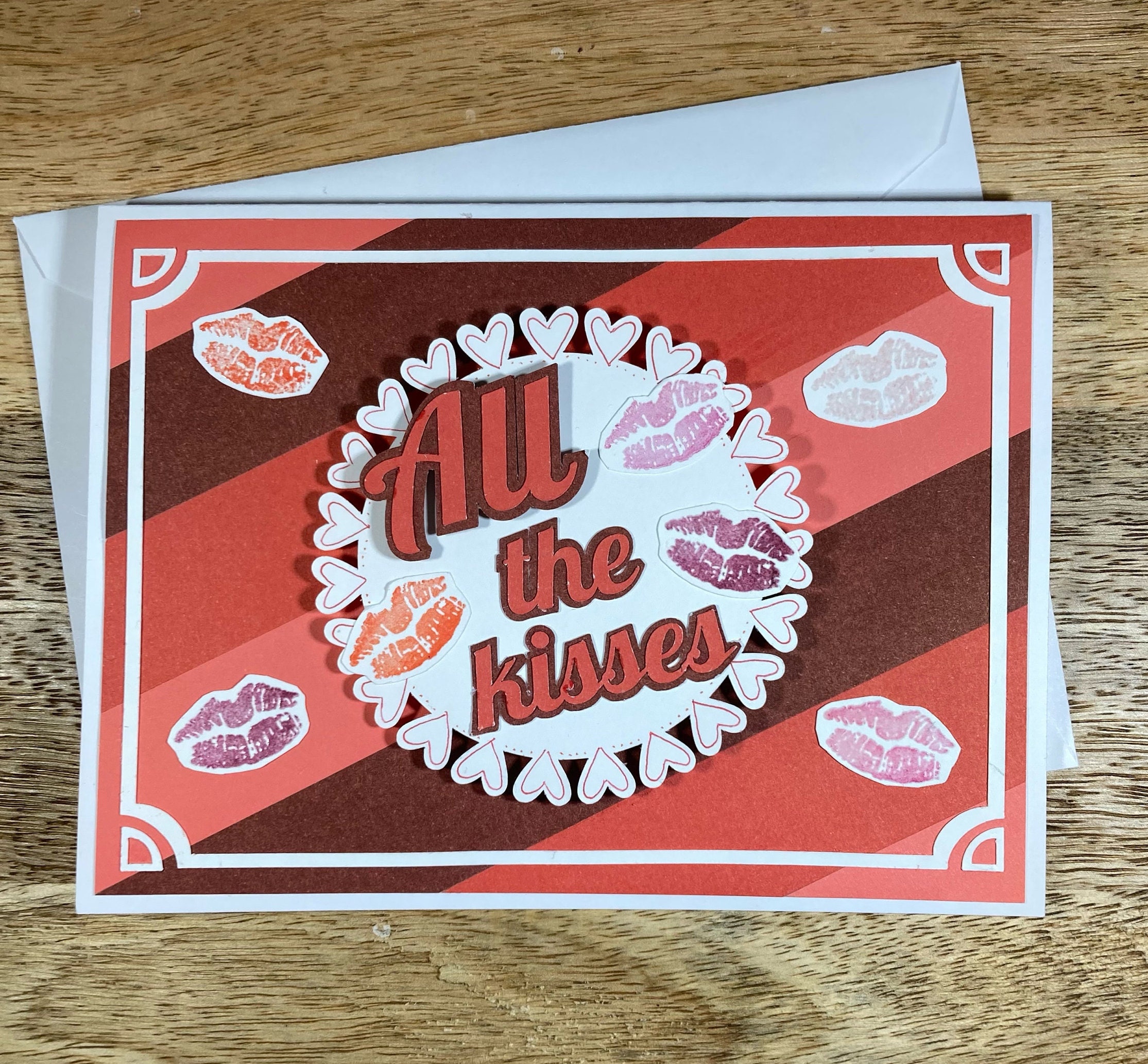 All the Kisses Handmade Paper Card Blank Inside - Etsy