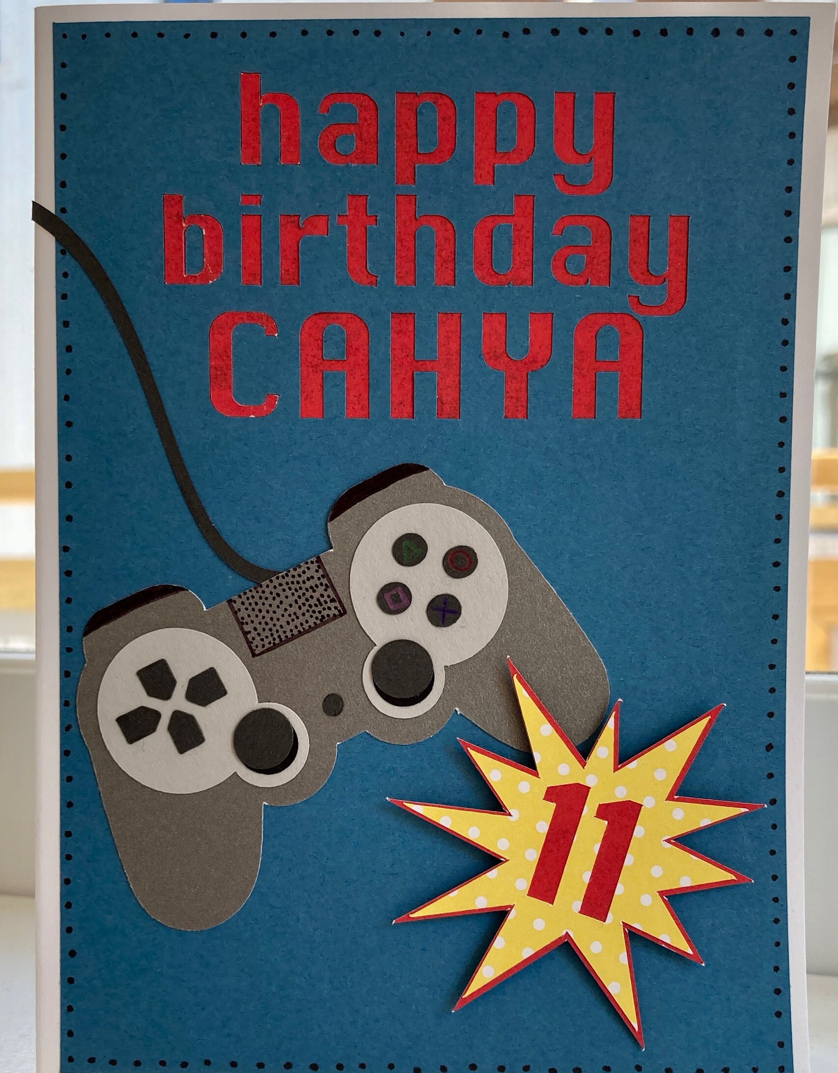 Custom Happy Birthday Gamer Card Handmade Paper Card - Etsy