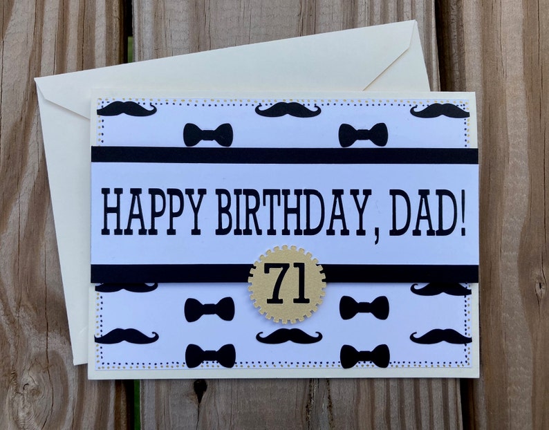 Custom Happy Birthday Mustache Card Handmade Card Paper | Etsy