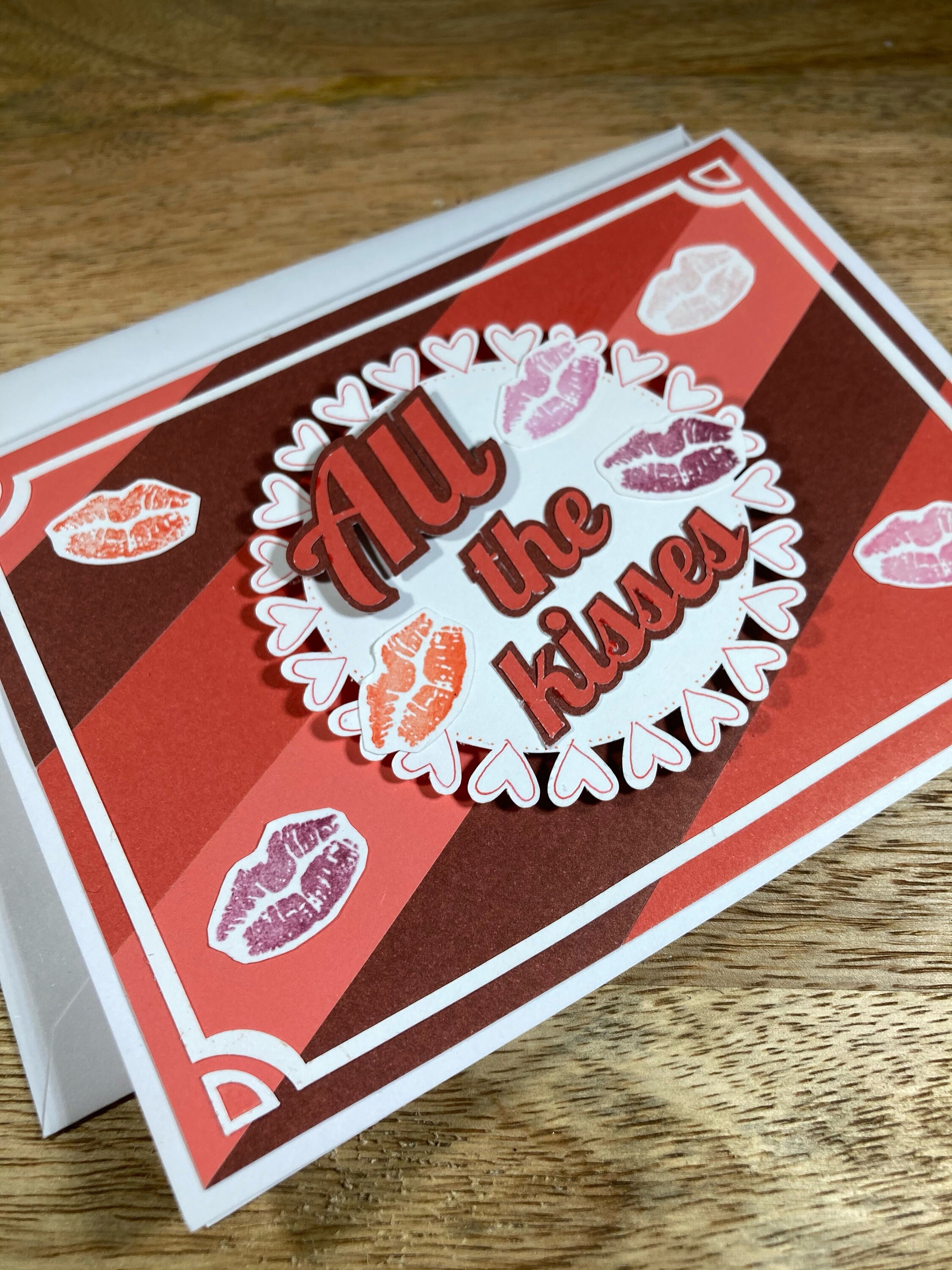 All the Kisses Handmade Paper Card Blank Inside - Etsy