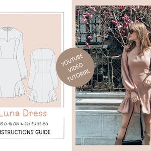 Luna Dress Sewing Pattern, Dress Patterns for Women, Women Sewing ...