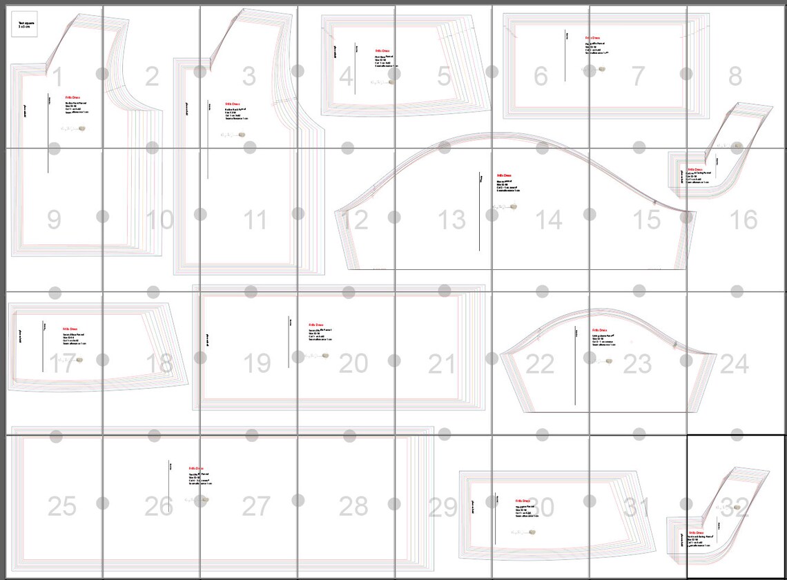 Digital Dress Pattern: Ruffle Panels, Balloon Sleeves, Elastic Waist ...
