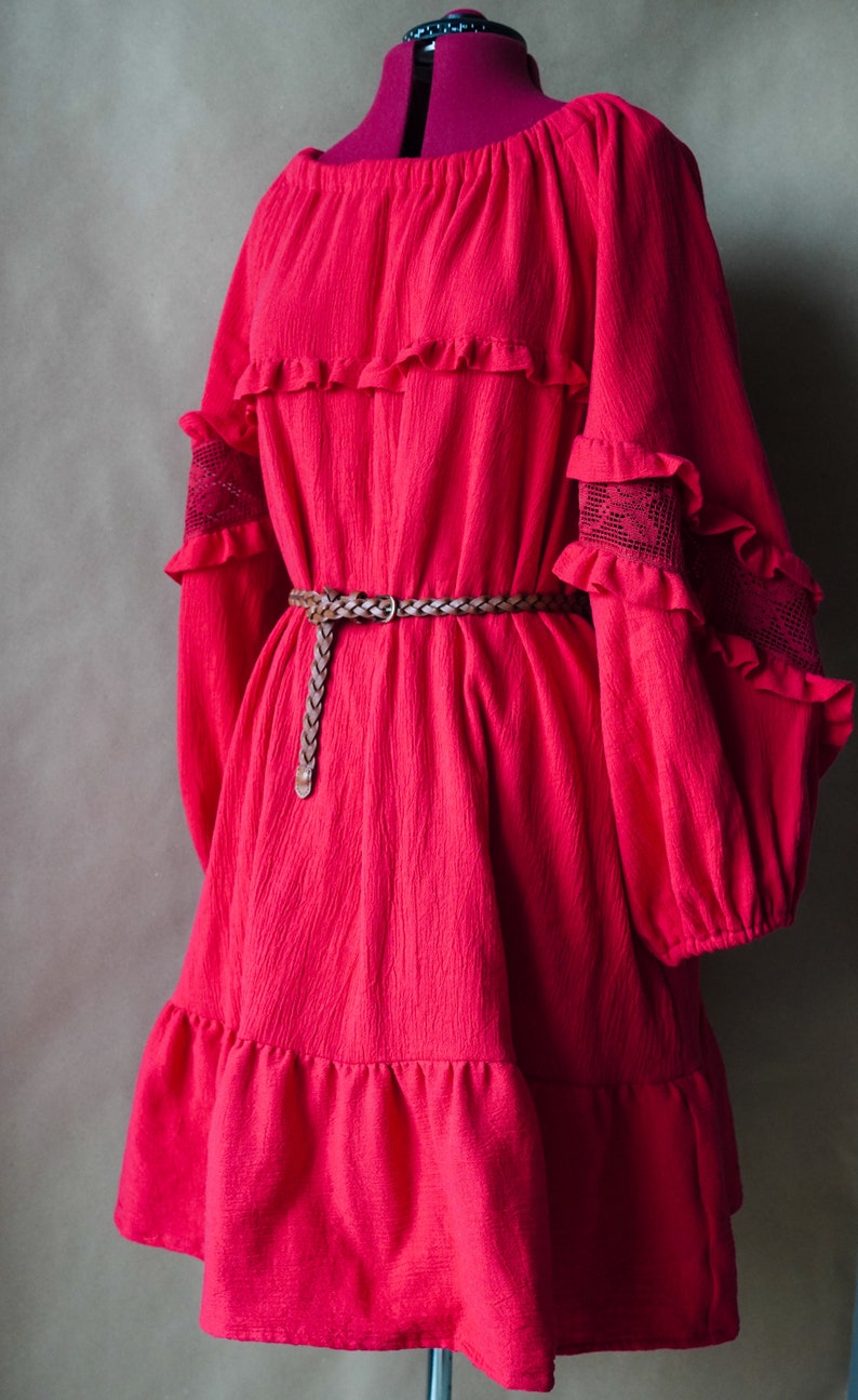 Raglan Sleeve Midi Dress Sewing Pattern: Ruffle & Lace (A4 PDF) - Etsy