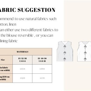 Leslie Reversible Blouse Sewing Pattern |tie Front Blouse PDF Sewing ...