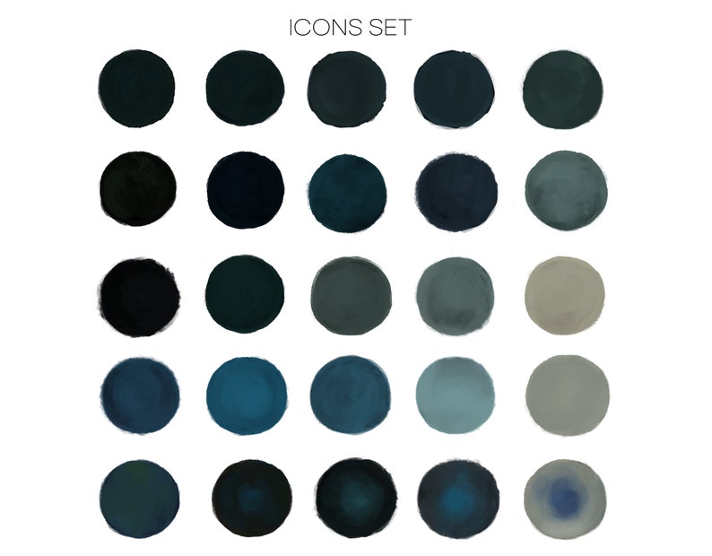 Instagram Story Highlight Icons, Watercolor Circles Clipart, Social ...