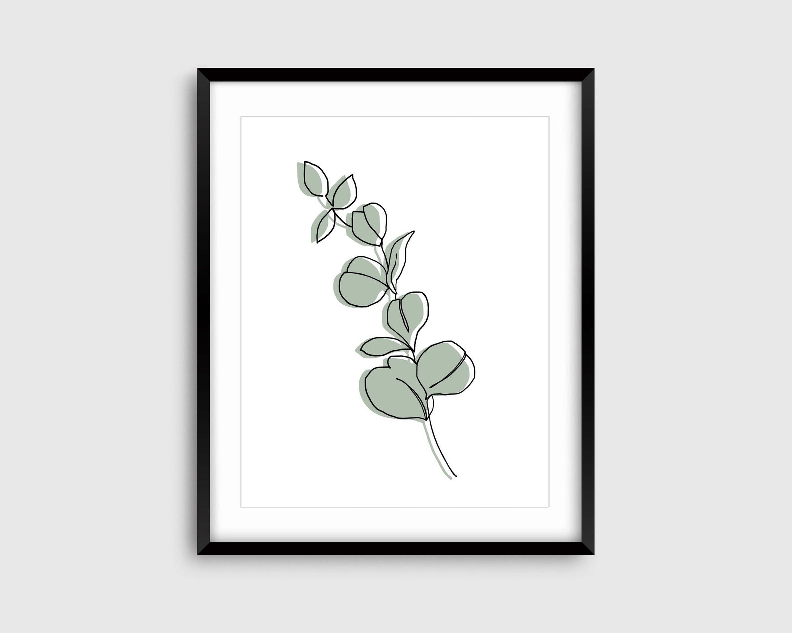 Eucalyptus Line Art, Line Art Print, Continuous Line Drawing, One Line ...