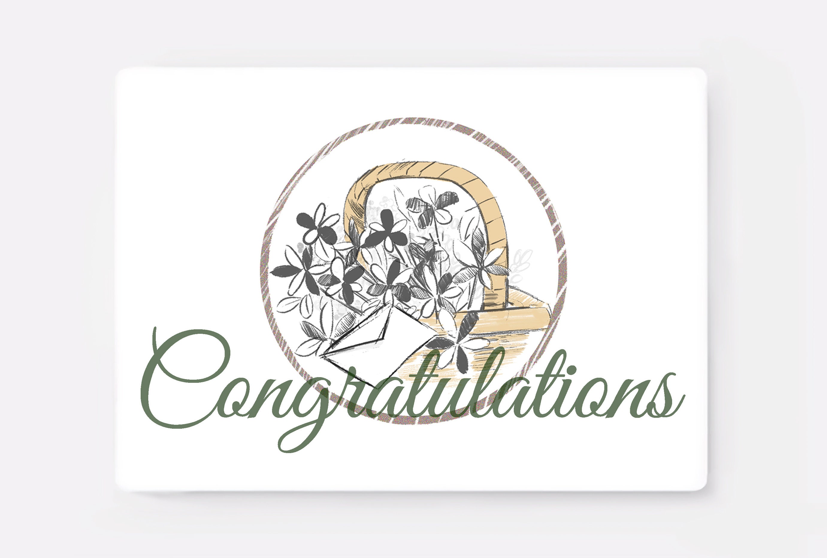 Congrats Card, Congratulations Card, Vintage Flower Cards ...