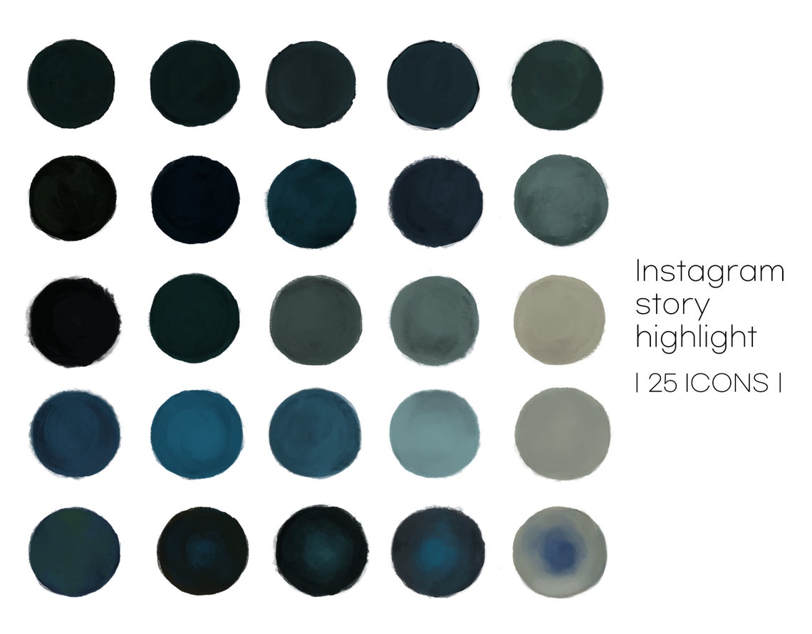 Instagram Story Highlight Icons, Watercolor Circles Clipart, Social ...