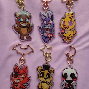 FNAF Acrylic Keychains || 2.5 Inches Keychains || Five Nights at Freddy ...