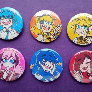 Vocaloid 37mm Button Pins || Vocaloid Pins || Vocaloid Badges ...