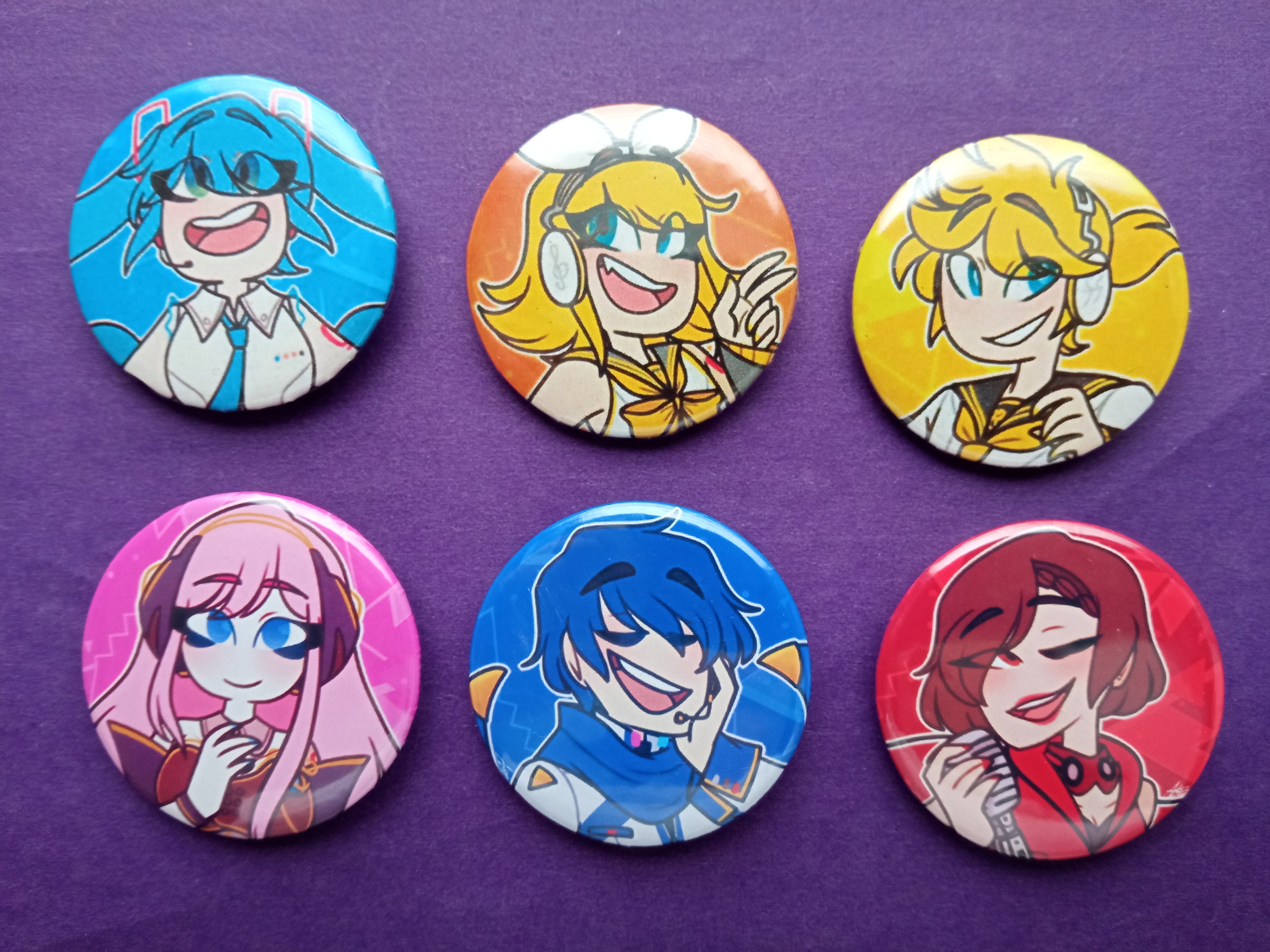 Vocaloid 37mm Button Pins || Vocaloid Pins || Vocaloid Badges ...
