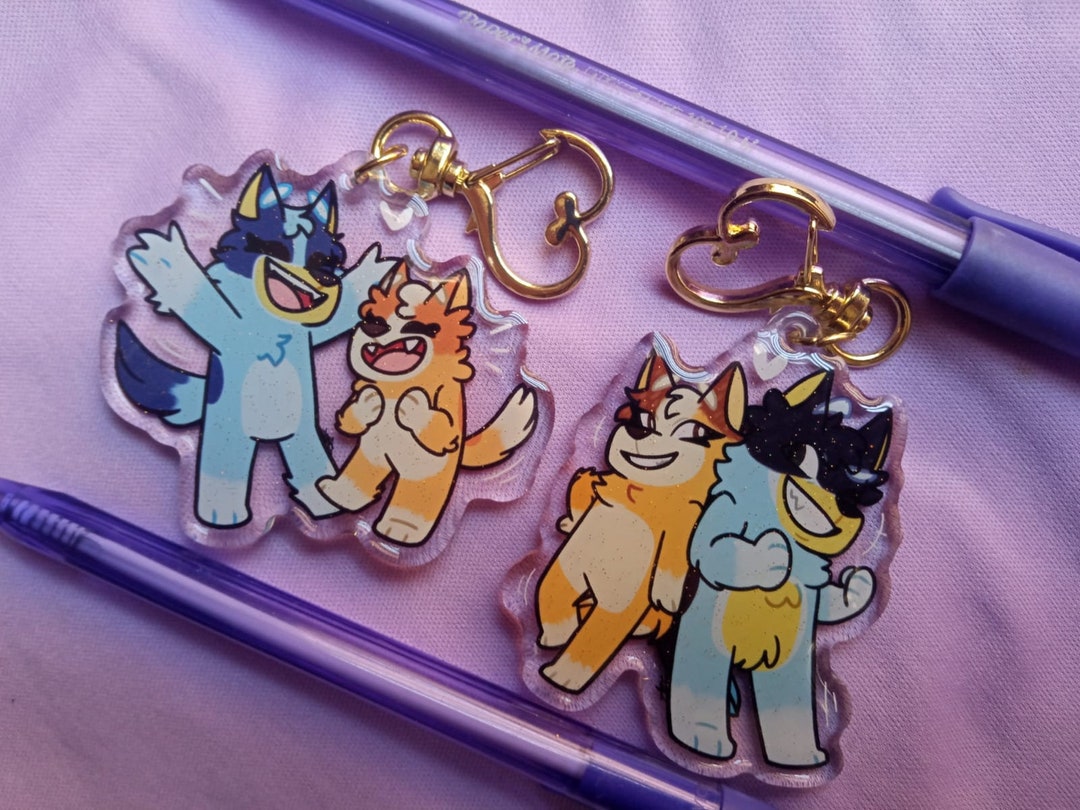 Bluey Acrylic Keychains || Bluey Keychain || Bluey Acrylic Charm ...