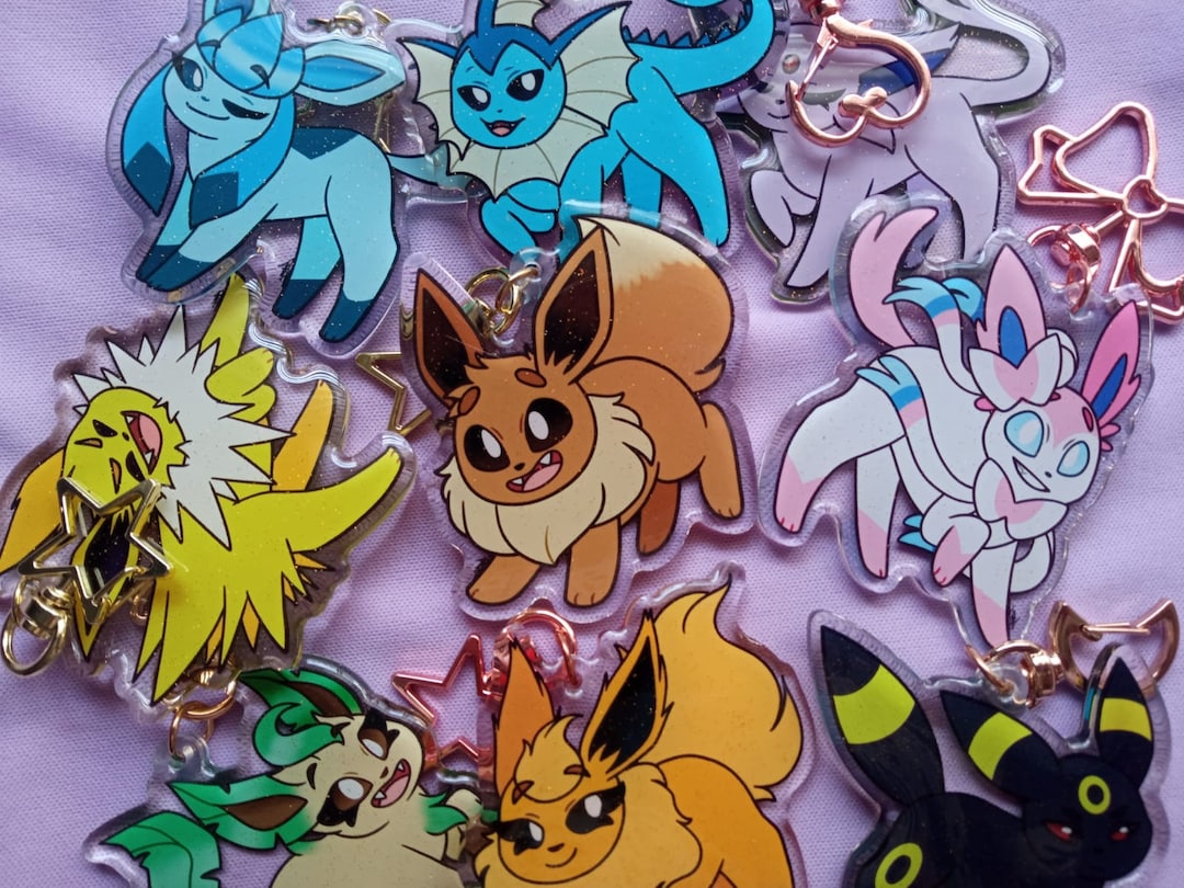 Eeveelutions Acrylic Keychains Eeveelutions Acrylic Charms - Etsy