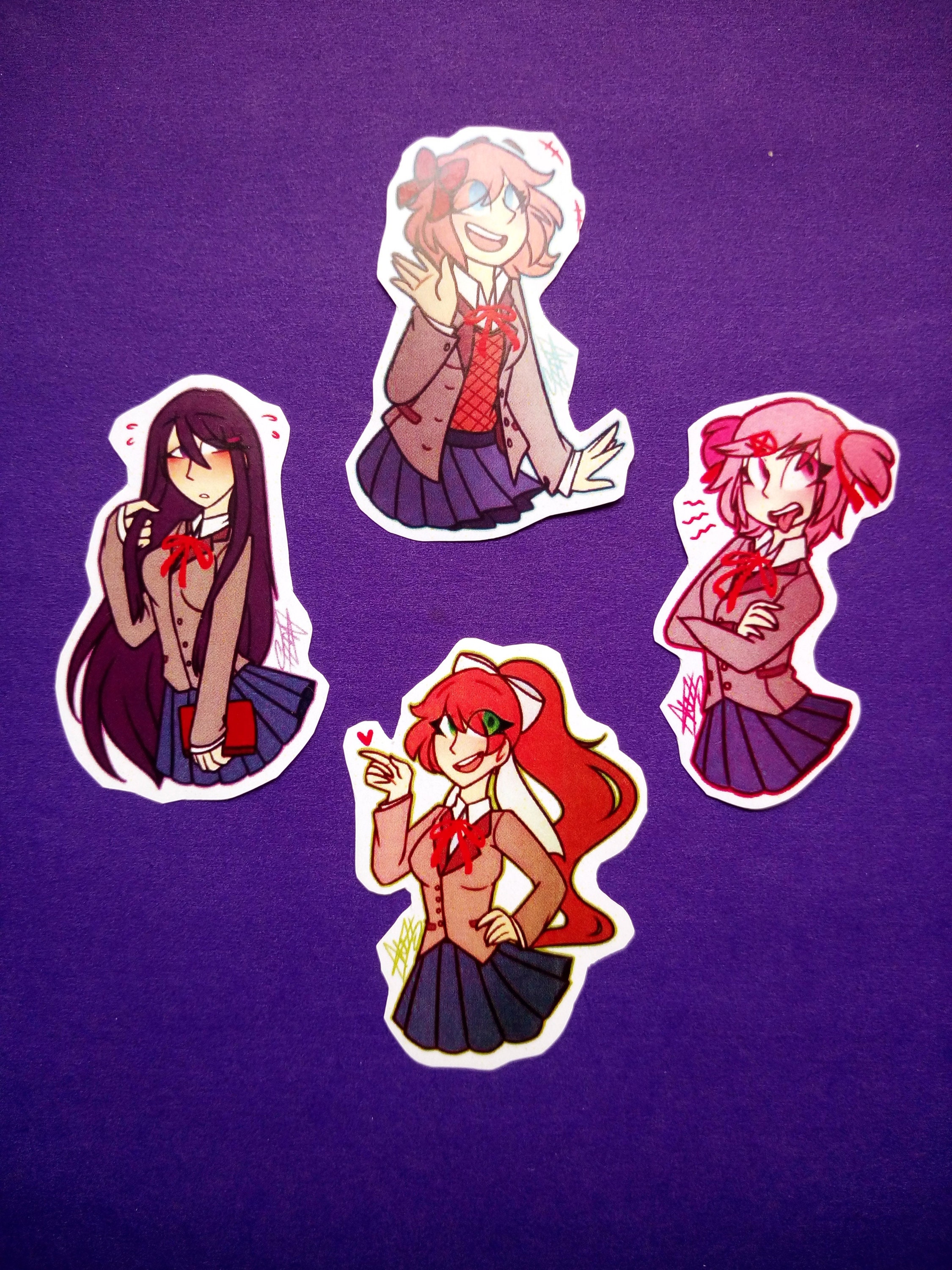 DDLC Stickers Doki Doki Literature Club Stickers | Etsy