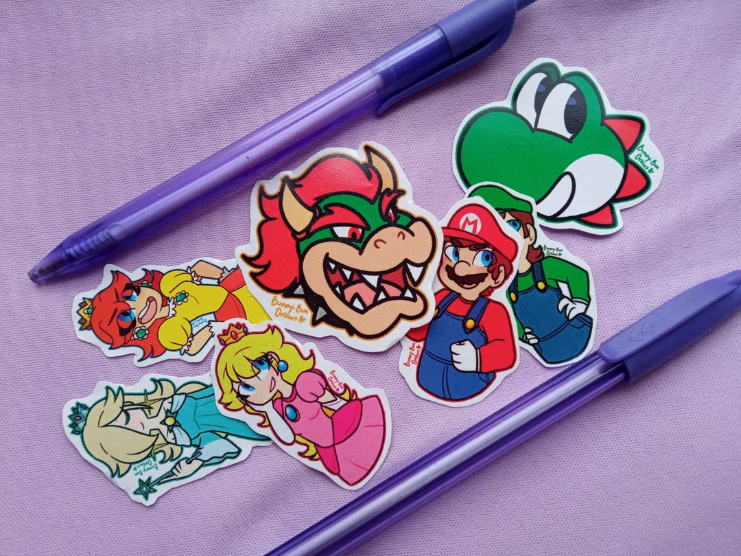 Mario Stickers Video Game Stickers Mario Bross Stickers - Etsy