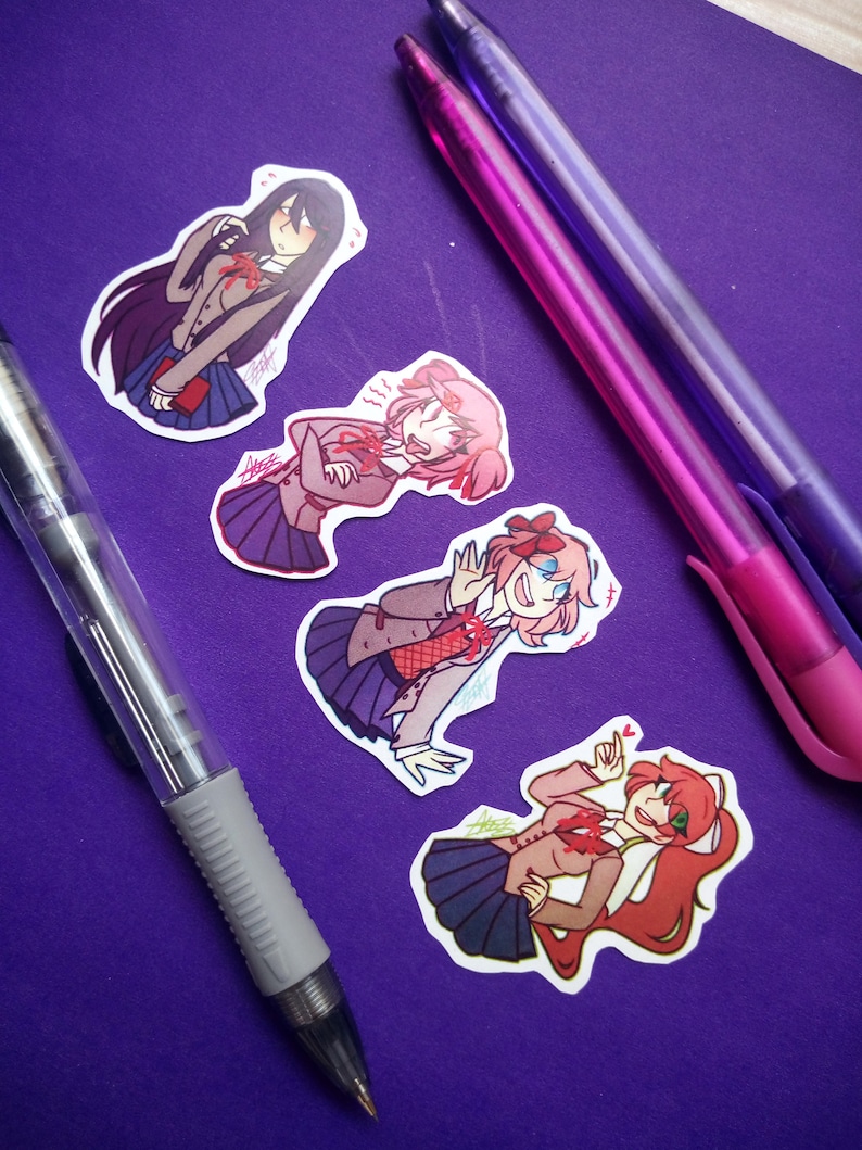 DDLC Stickers Doki Doki Literature Club Stickers - Etsy