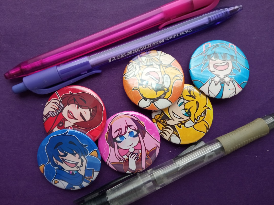Vocaloid 37mm Button Pins || Vocaloid Pins || Vocaloid Badges ...