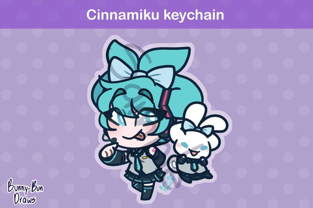 PRE-ORDER Cinnamiku Acrylic Keychain Miku Keychain Miku Acrylic Charm ...