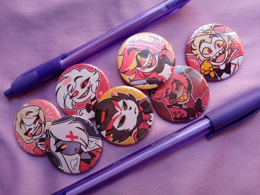 Hazbin Hotel 37mm Pins Hazbin Hotel Pins Button Pins Hazbin Hotel - Etsy