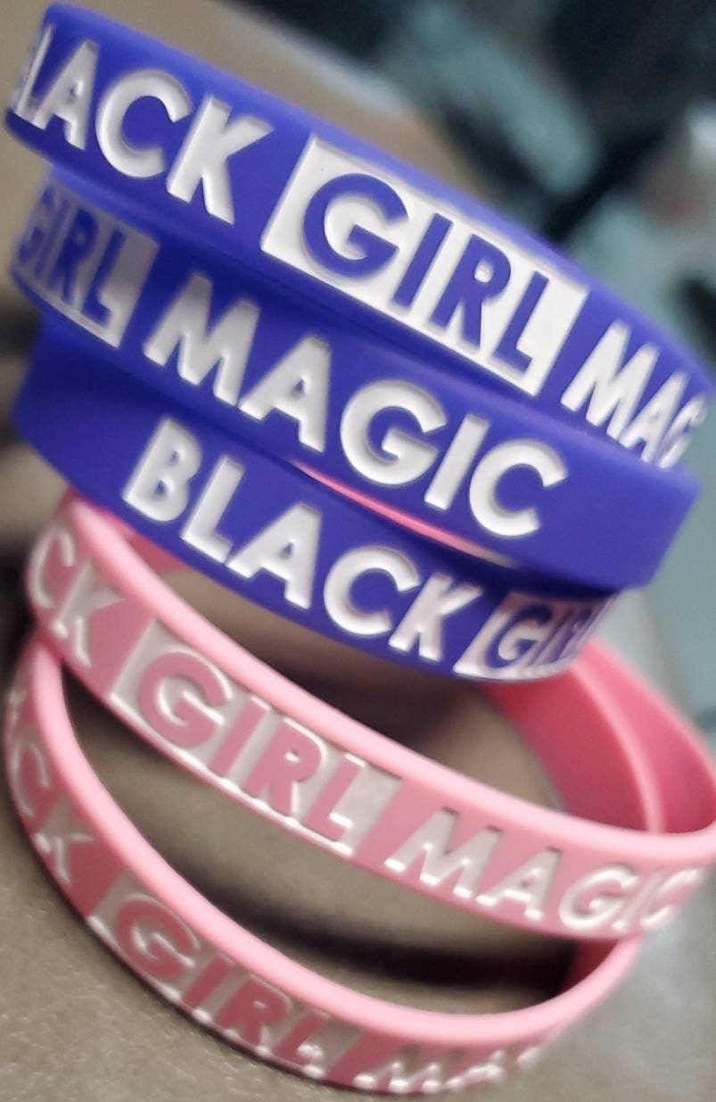 Black Girl Magic Wristbands. Name Engraved Bracelets. Gifts | Etsy