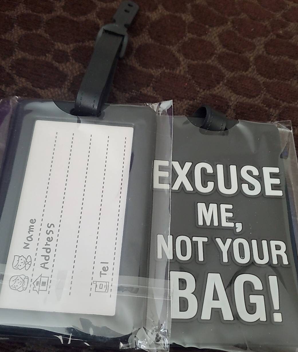 Excuse Me Not Your Bag Luggage Tags. Carry-on Luggage Tag. - Etsy Hong Kong