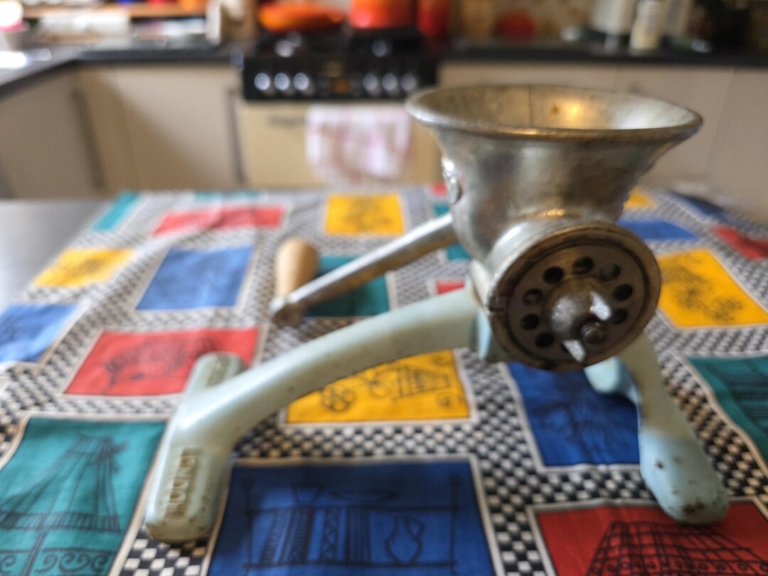 Spong Vintage Tage Mincer Baby Blue Colour Unusual Shape Table Top ...