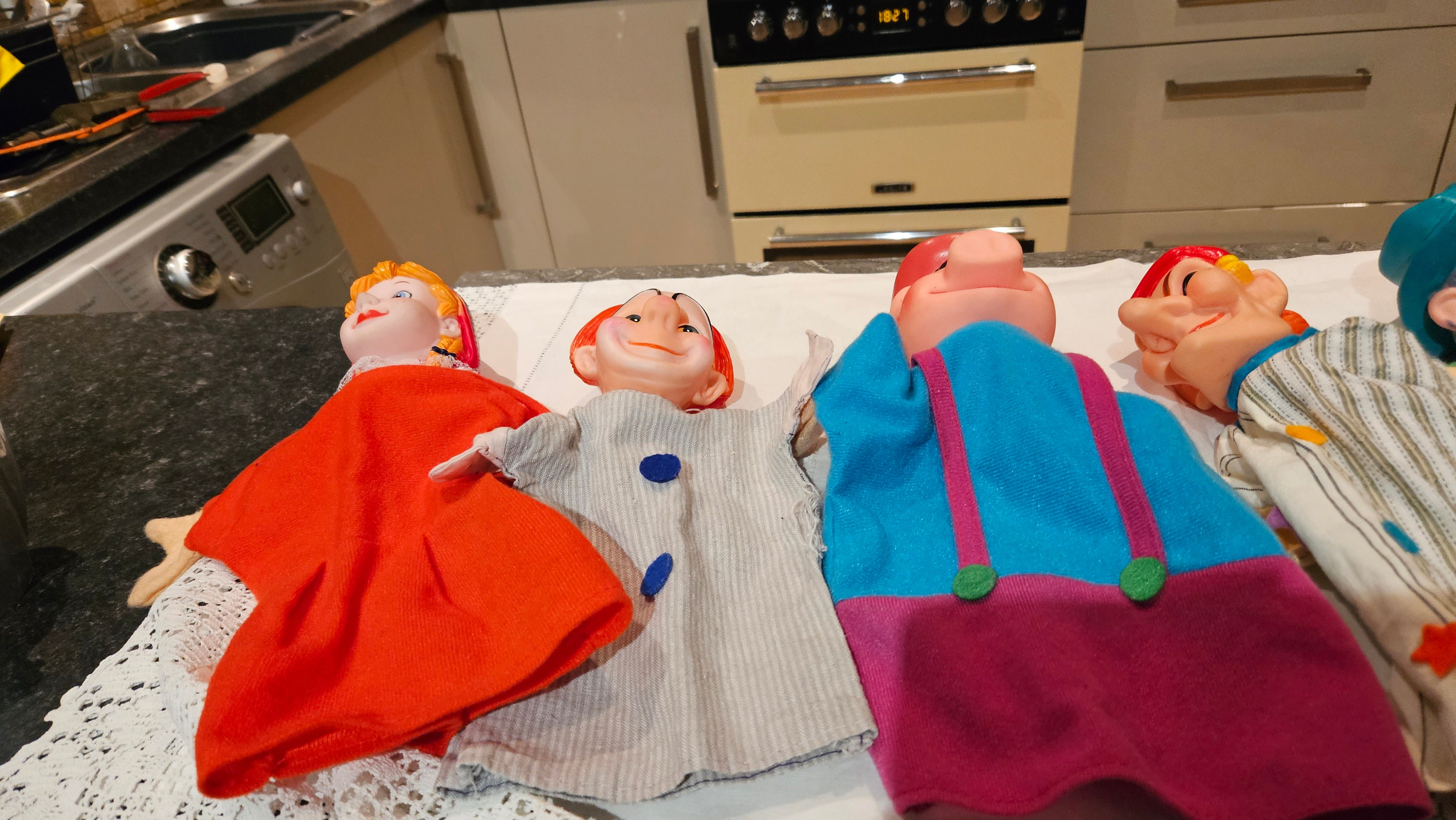 Set 5 Vintage Hand Puppets of Various Characters Red Riding - Etsy