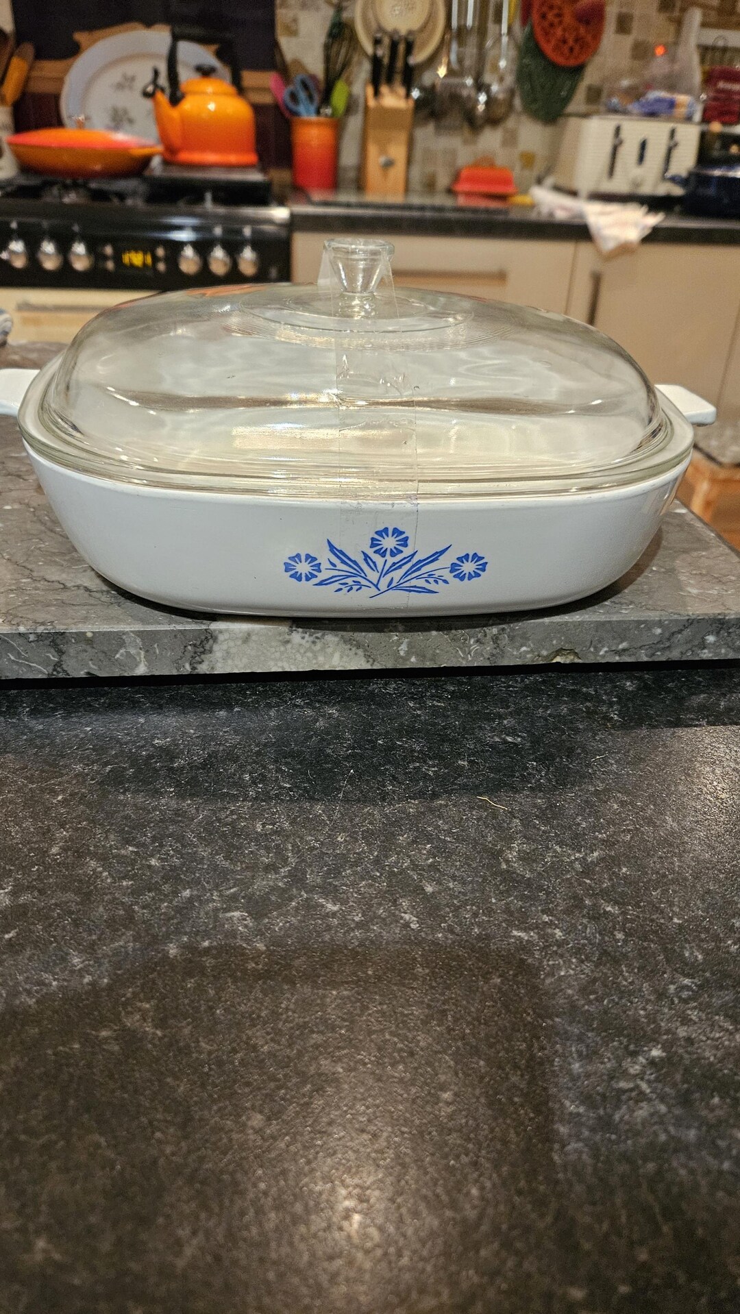 Vintage Pyroflam Corning Ware White With Blue Corn Flower on Each Side ...