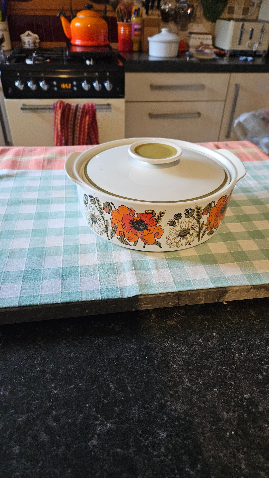 Vintage Studio J&G Meakin Poppy Design Delightful Piece Tureen With Lid ...