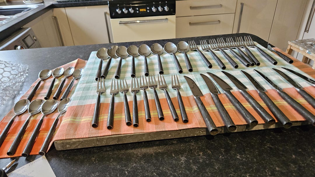 Fantastic Unusual Set of Cutlery 8 Piece Set 40 Pieces in All Handmade ...