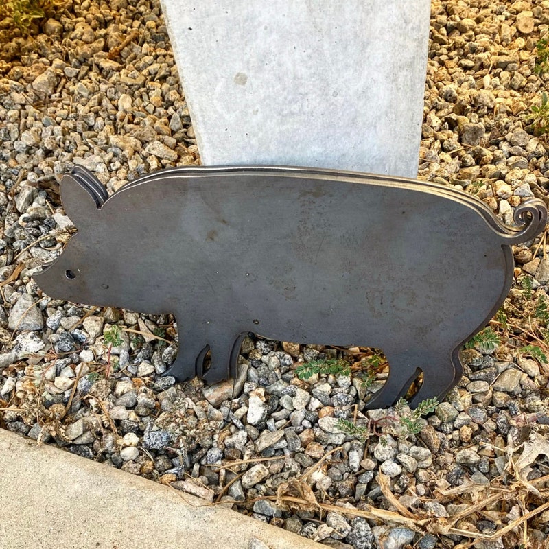 Metal Pig - Etsy