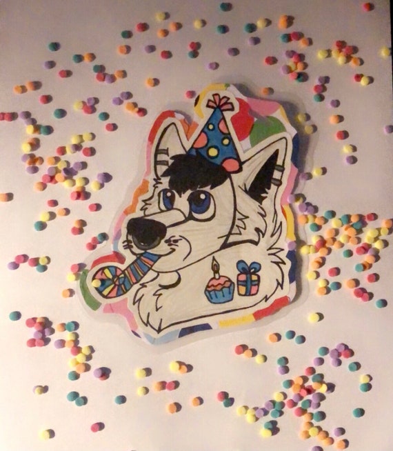 Small YCH Birthday Furry/fursuit/fursona Badges - Etsy UK