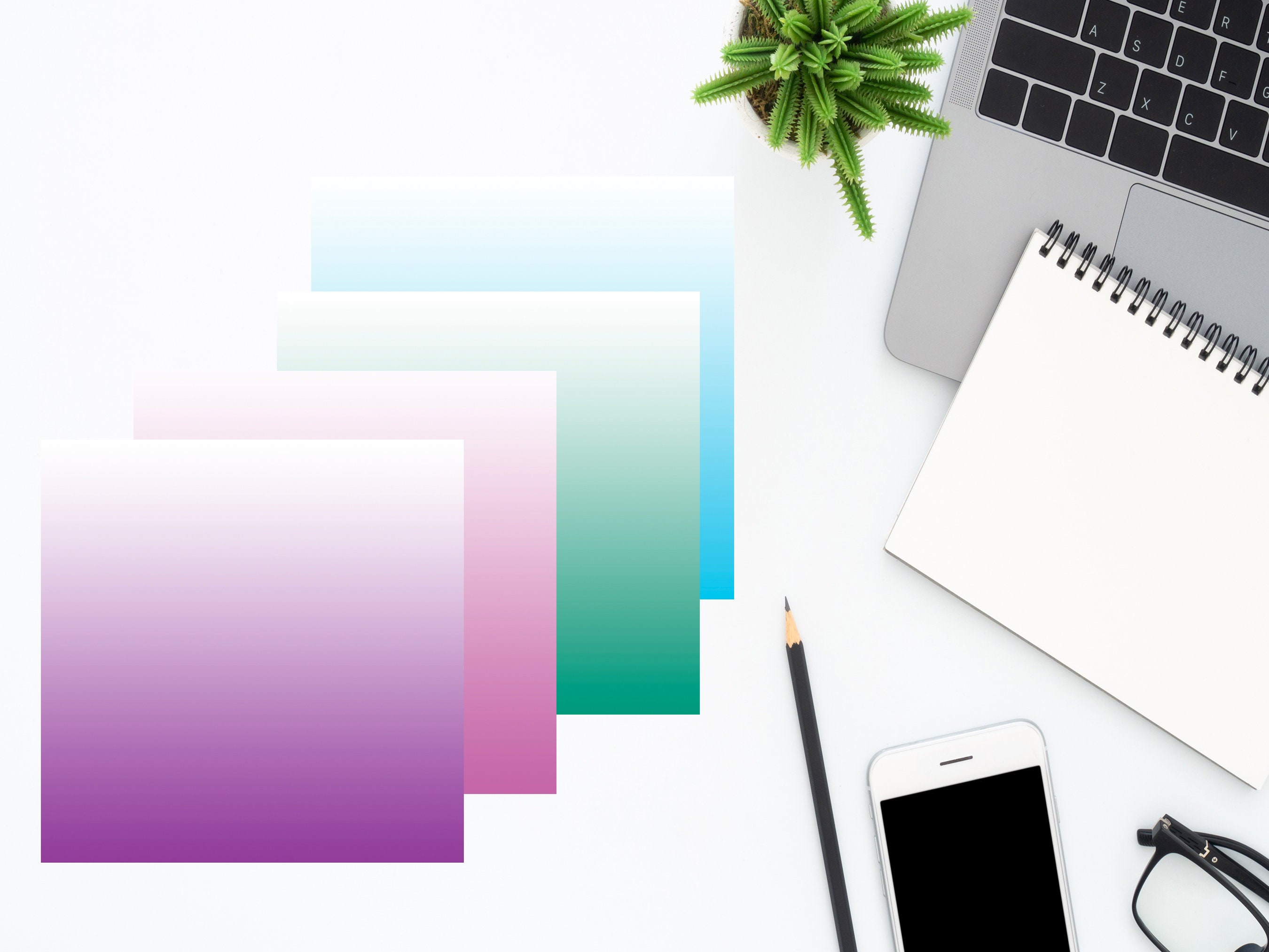 Gradient Digital Paper, 100 Color Palette, Digital Download, 12 X 12 ...