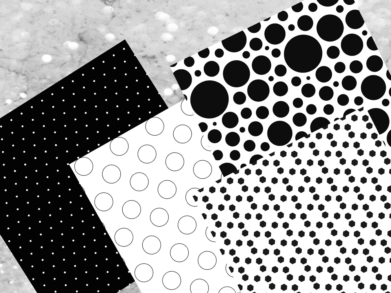 Digital Paper Black and White Dots Digital Download 12 - Etsy