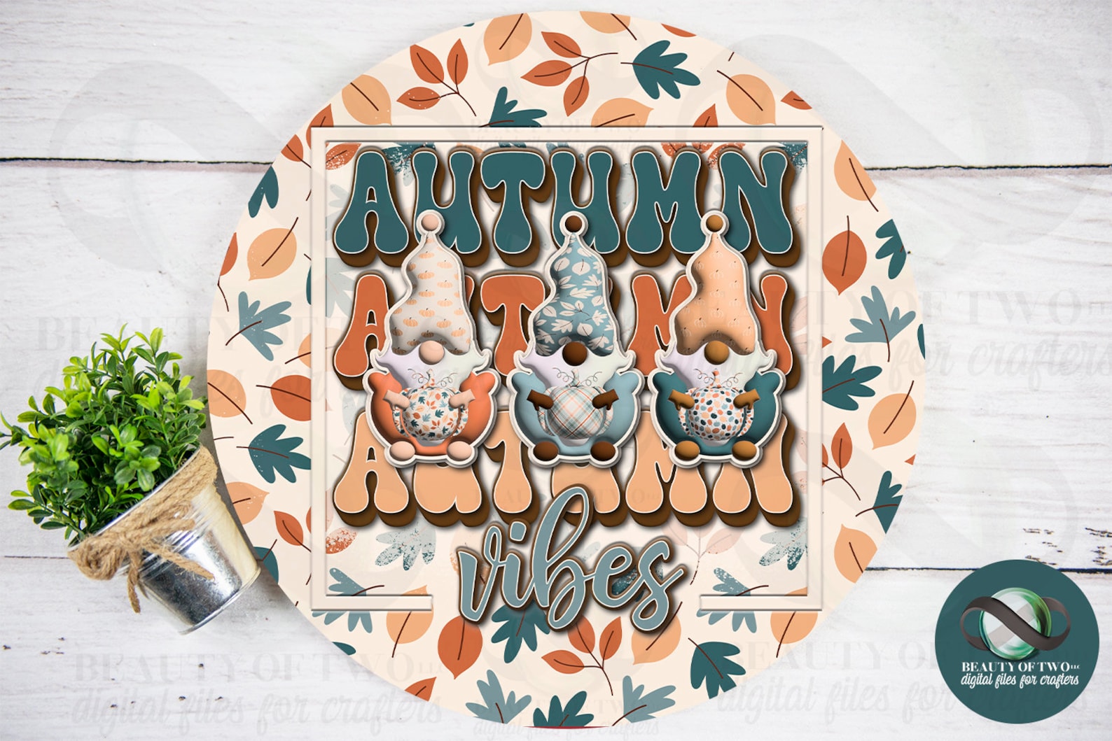 Sublimation Round Door Sign Design PNG Gnomes Autumn PNG - Etsy