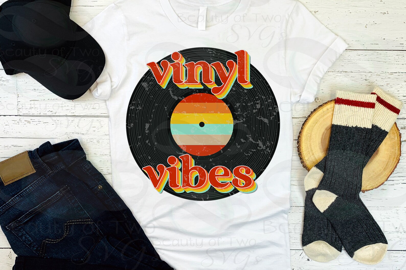 Vinyl Vibes Retro Vintage Logo Sublimation Record Vinyl | Etsy