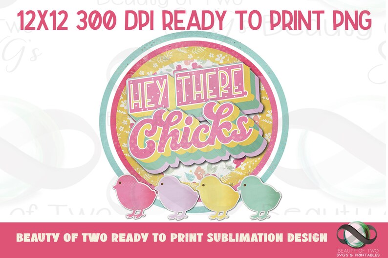 Hey There Chicks Easter Retro Logo Sublimation Vintage Easter - Etsy