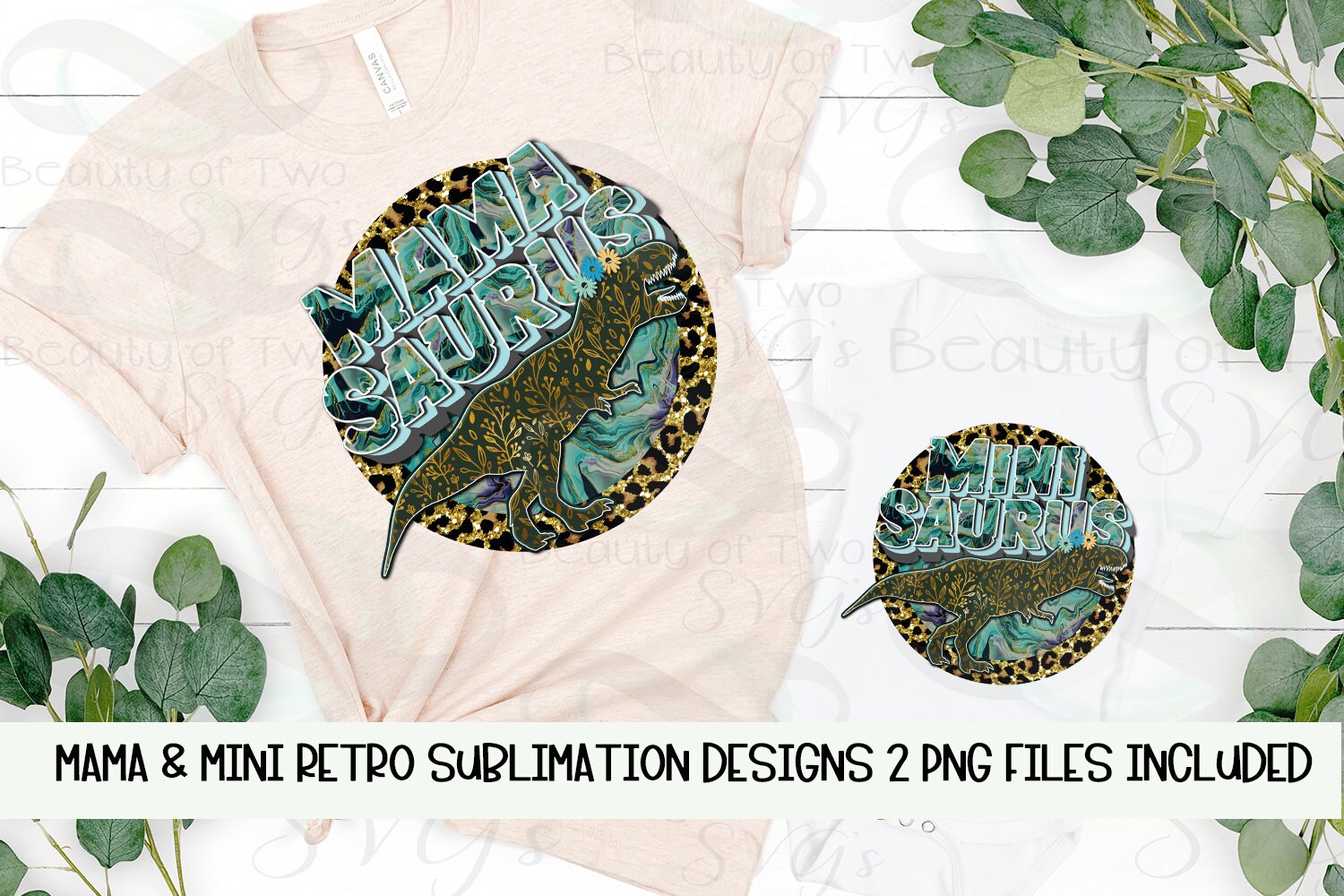 Dinosaur Mamasaurus Minisaurus Retro Vintage Sublimation - Etsy