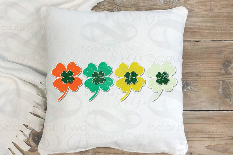 St Patricks Retro Sublimation Distressed Clovers St Patricks - Etsy