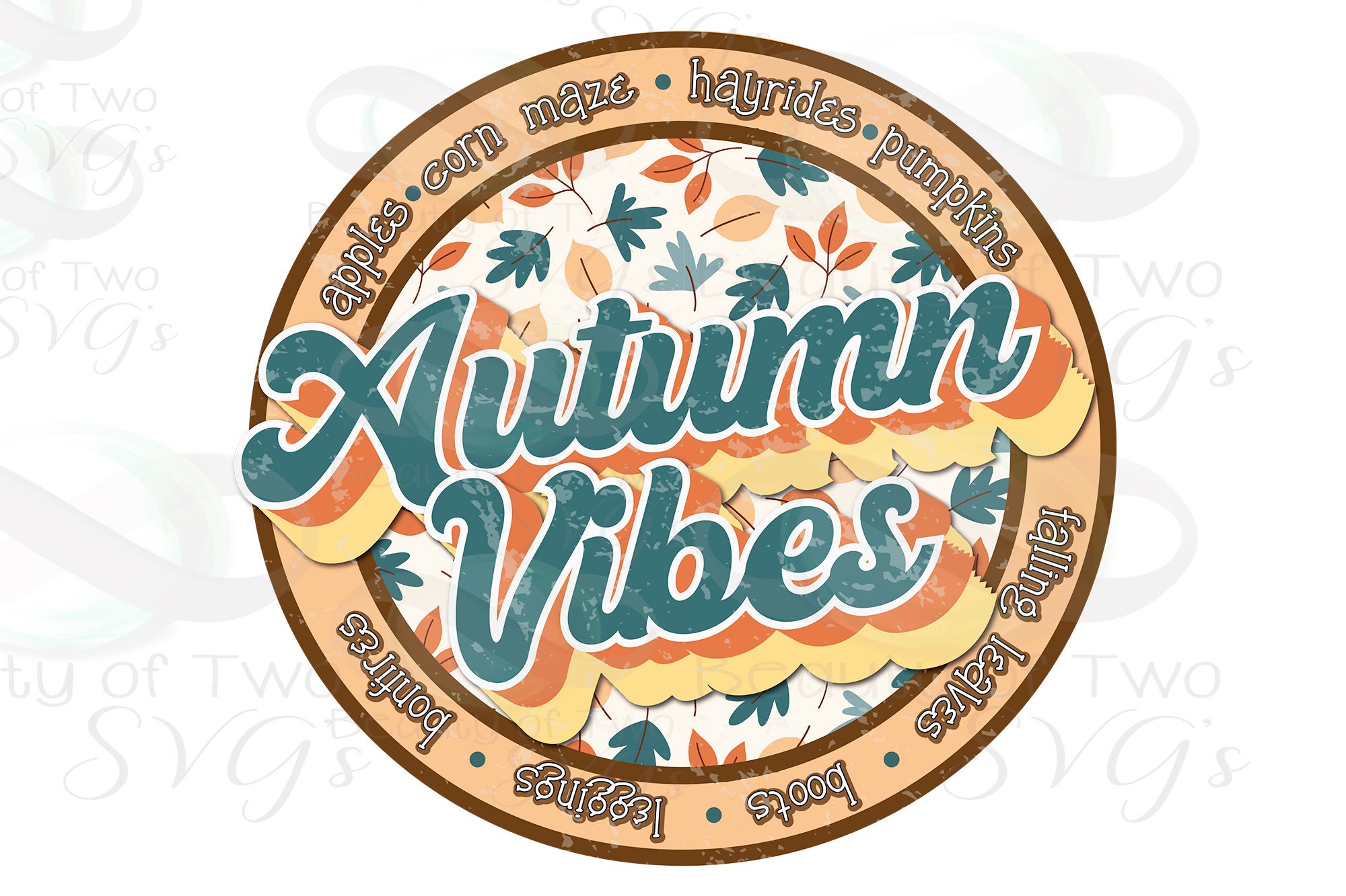 Autumn Vibes Retro Vintage Logo Sublimation Vintage Fall | Etsy