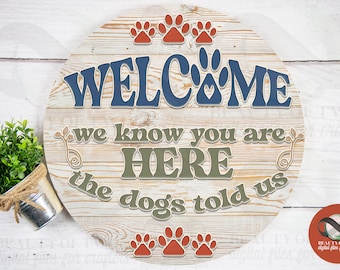 Sublimation Round Door Sign Design Welcome-ish Welcome Funny Round Sign ...