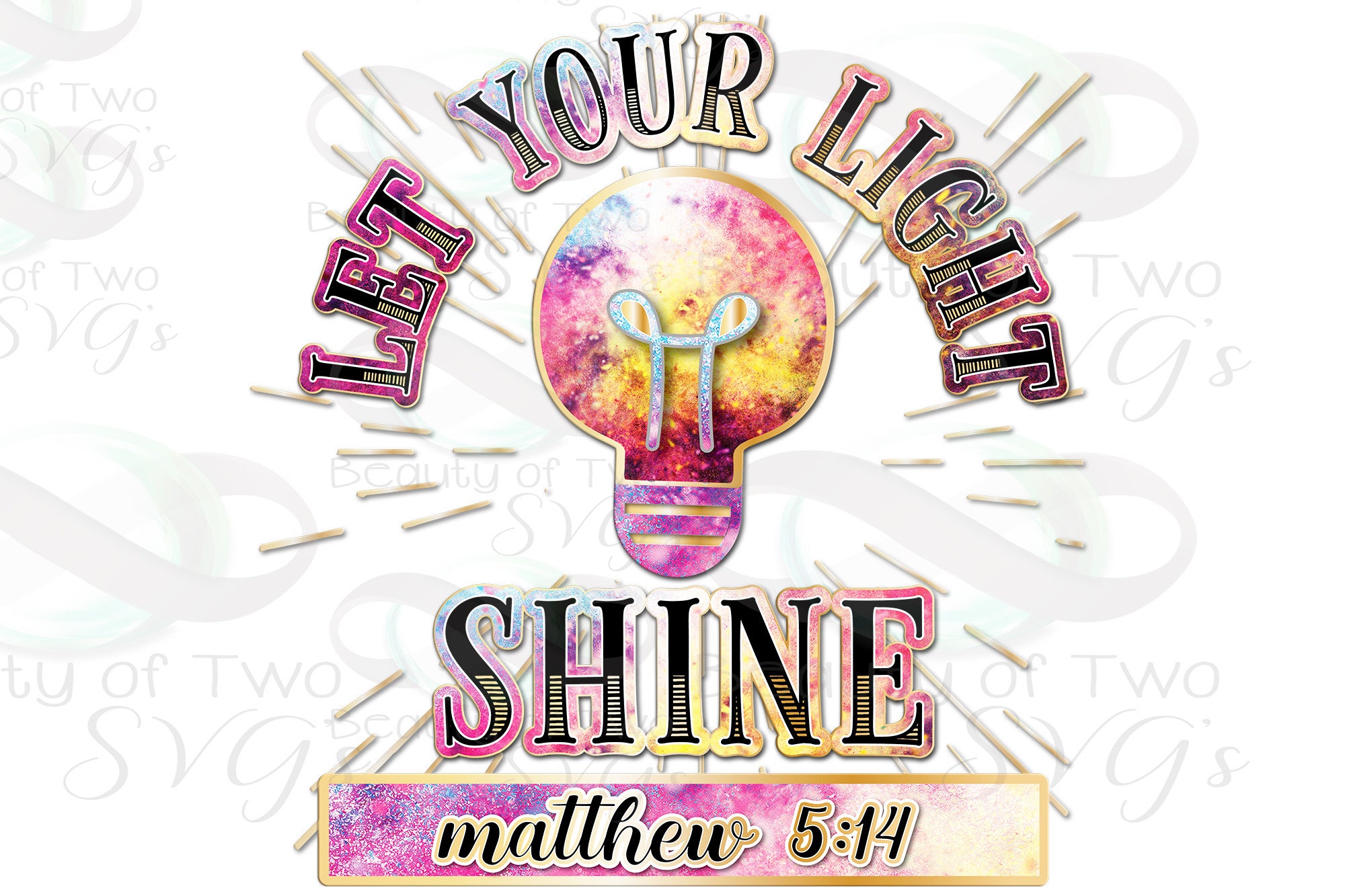 Christian Let your Light Shine Sublimation png Matthew 5:16 | Etsy