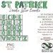 St Patricks Day Doodle Alphabet PNG Bundle: Plaid Letters (digital ...