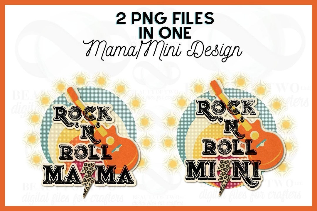 Mothers Day Rock N Roll Mama Mini Retro Logo Sublimation Vintage Mama ...