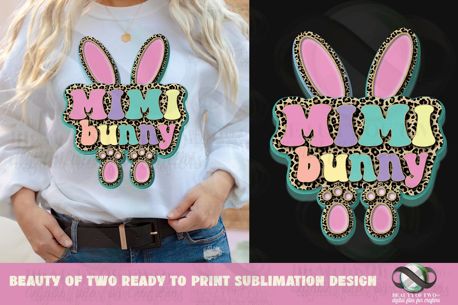 Mimi Bunny Easter Grandma Bunny Retro Logo Sublimation Vintage - Etsy