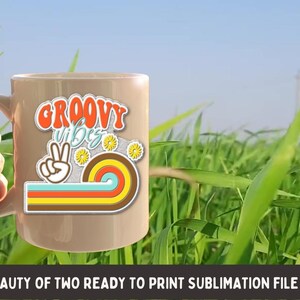 Retro Sublimation PNG, Groovy Vibes Peace Sign Sublimation, Vintage ...
