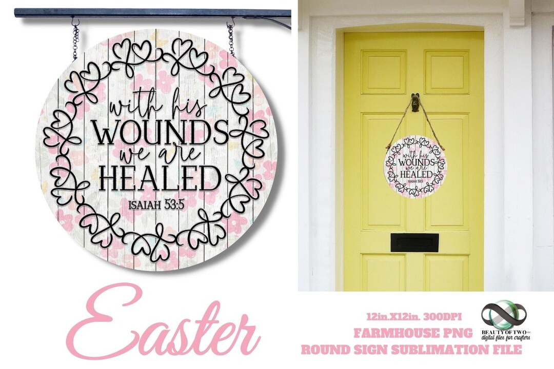 Sublimation Round Door Sign Design, Christian Round Sign Design ...